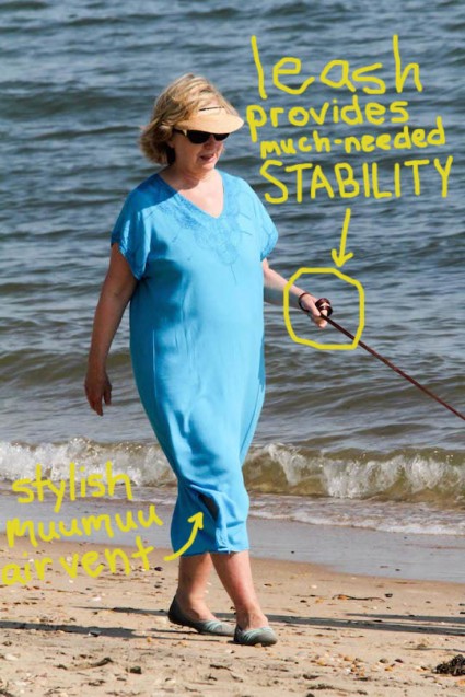 BREAKING: Hillary Clinton Seen Walking (Somewhat) Unassisted on a Beach
