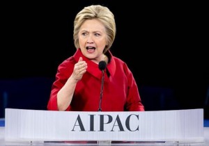 Clinton Swipes Trump’s Middle East Policy in AIPAC Speech