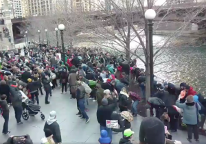 Protesters Believe Mooning Trump Tower Will Get Trump to Release Taxes