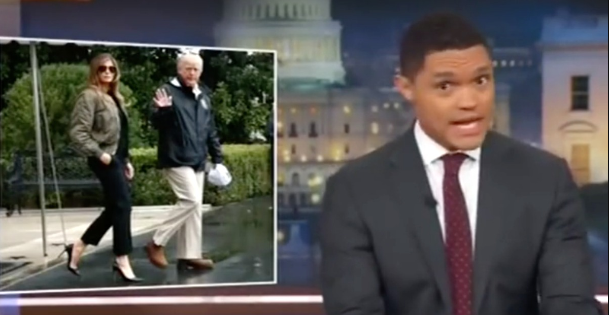 Trevor Noah Defends Melania Trump Against Shoe Critics: 'Who Cares?'