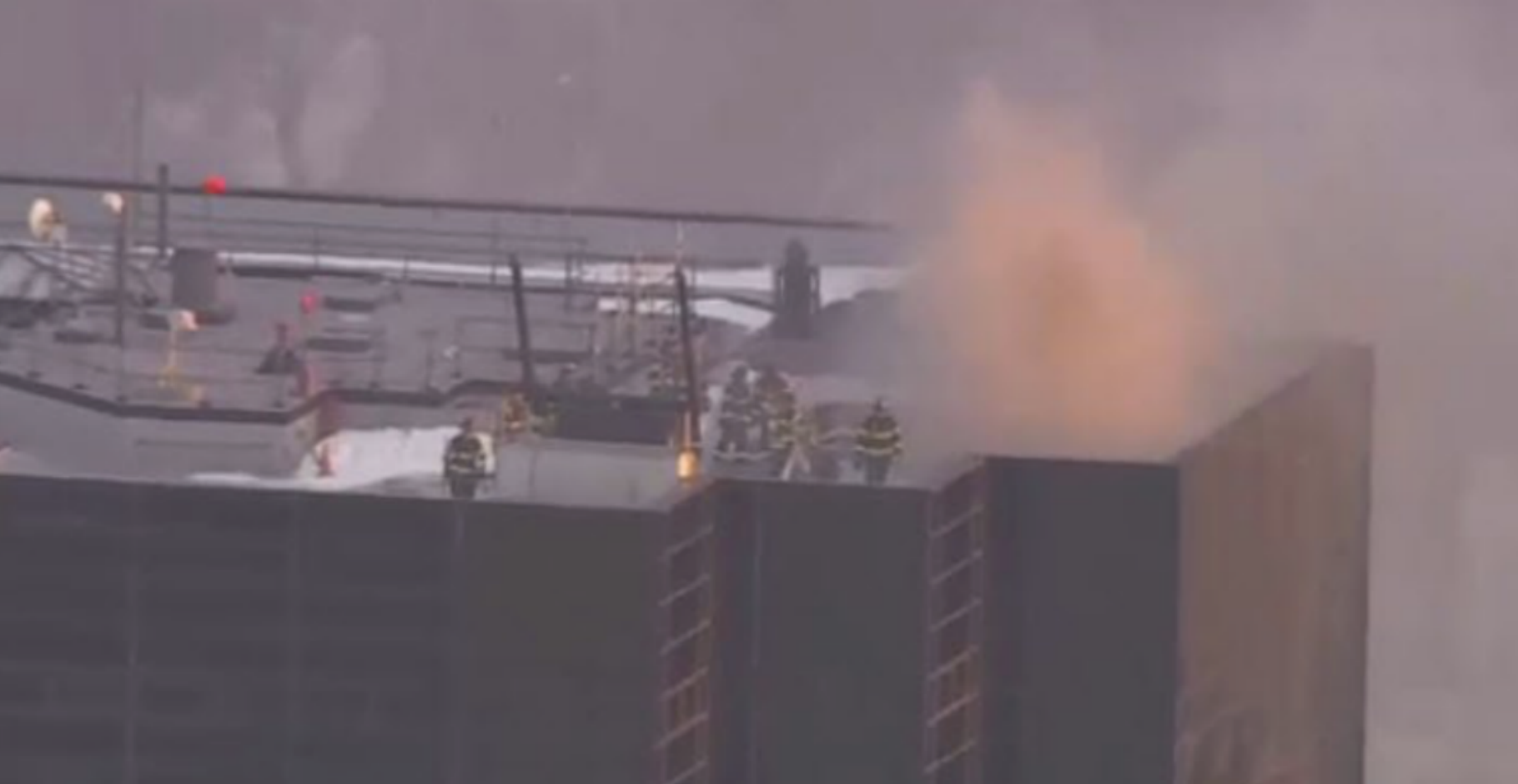 Fire Crews Respond to Electrical Fire on Trump Tower Roof in New York