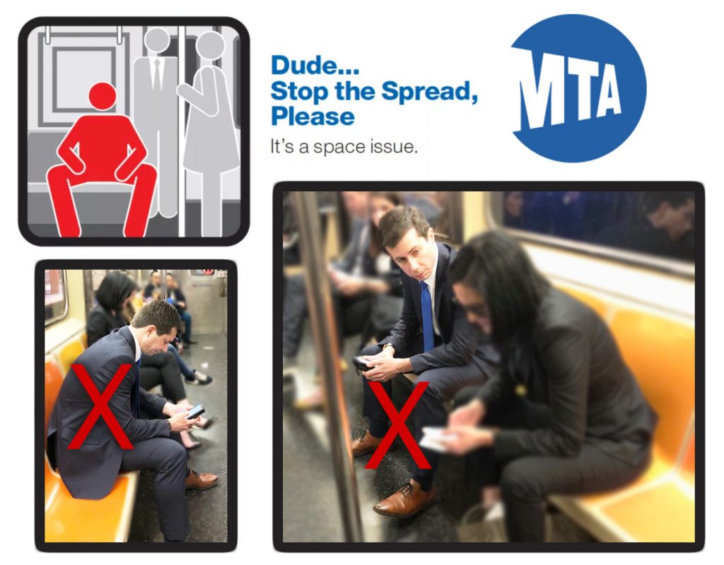 BUSTED: Pete Buttgieg Caught 'Manspreading' on New York Subway