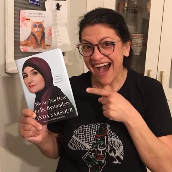 Tlaib Pictured in T-Shirt That Erases Israel Off the Map