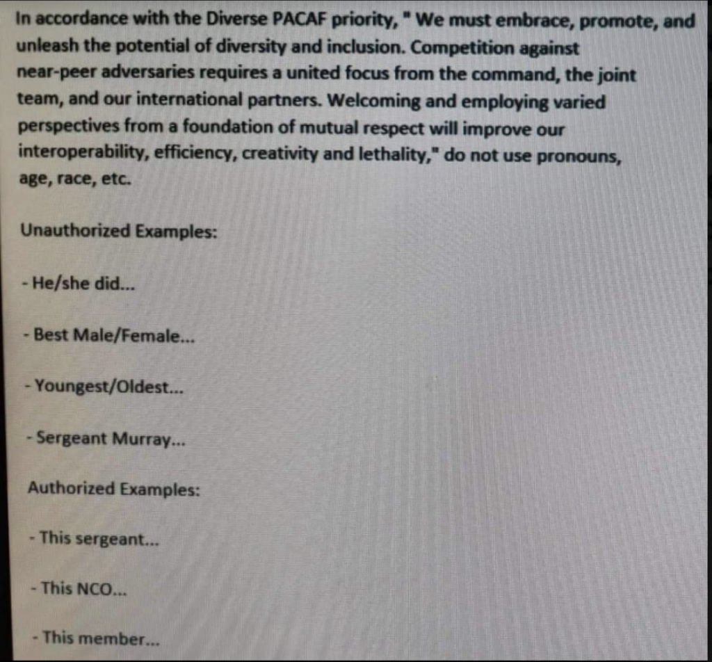 U.S. Forces Ordered to Stop Using Gender Pronouns to Improve 'Lethality'