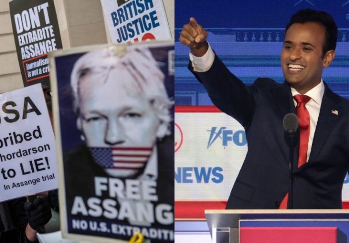 Vivek Ramaswamy Pledges To Pardon Julian Assange, Anti-American Publisher of US Secrets