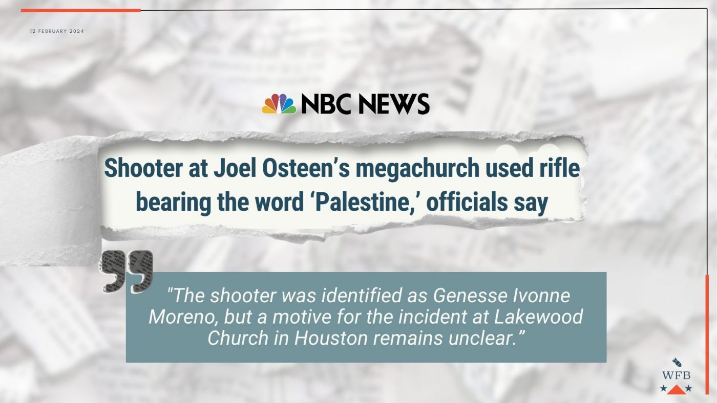 Media Stumped by Motive of Anti-Semitic Shooter With 'Palestine' Rifle