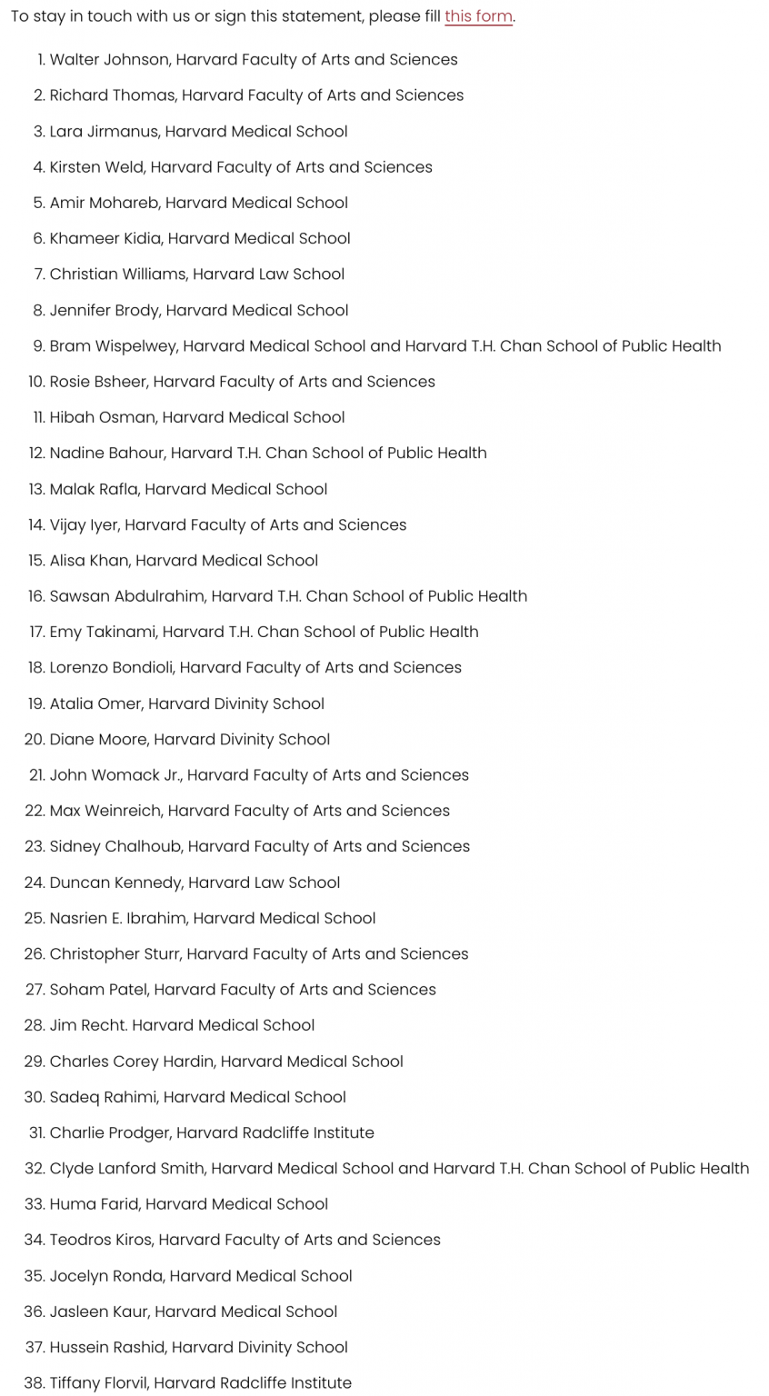 Chair of Harvard University History Department Belongs to Group Behind ...