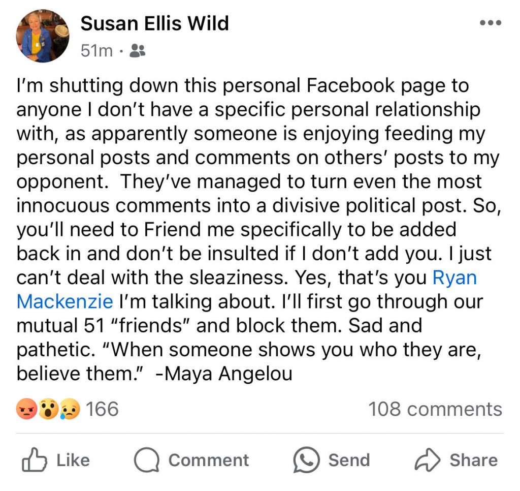Rep. Susan Wild Locks Down Personal Facebook Account After Post ...