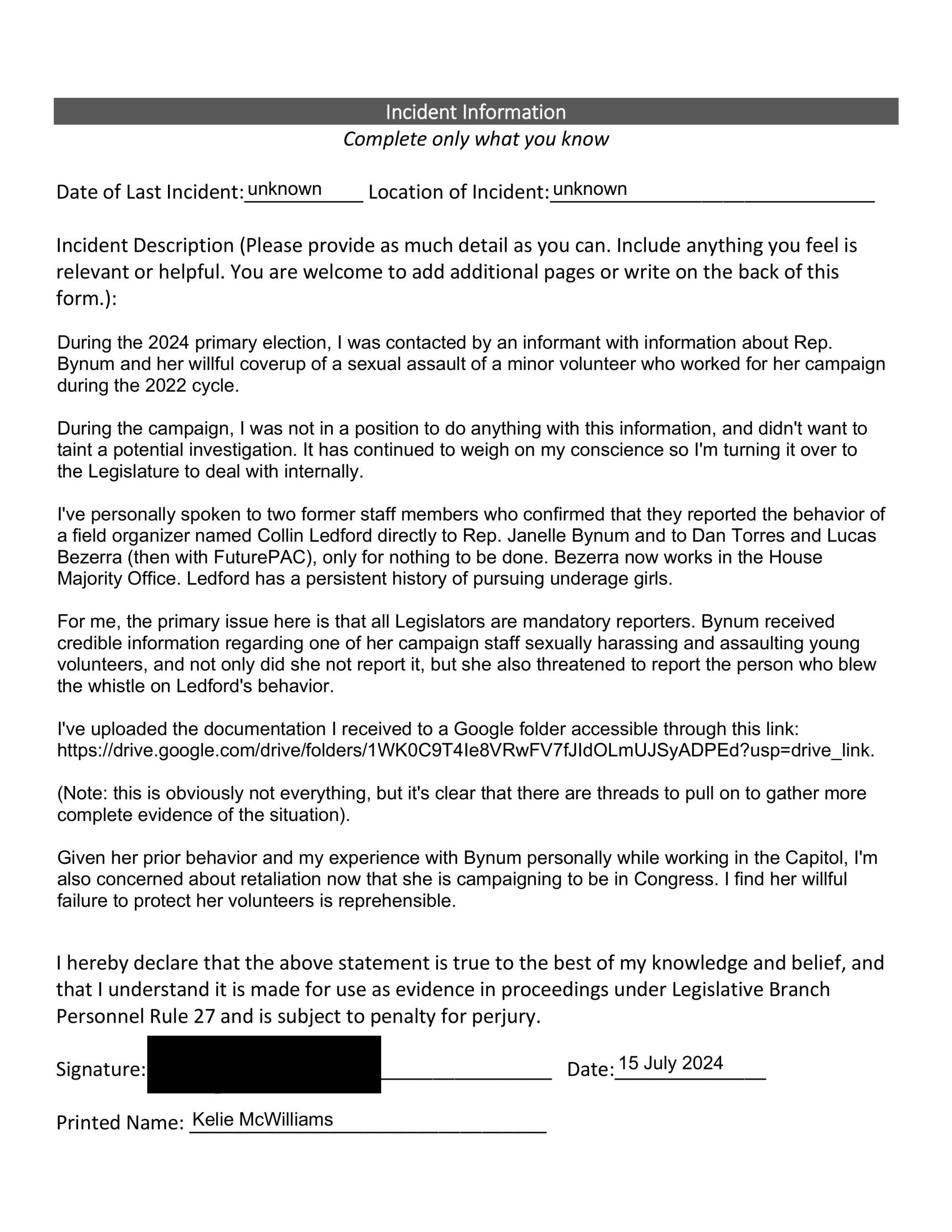 House Candidate Janelle Bynum Brushed Off Sexual Harassment Accusations ...