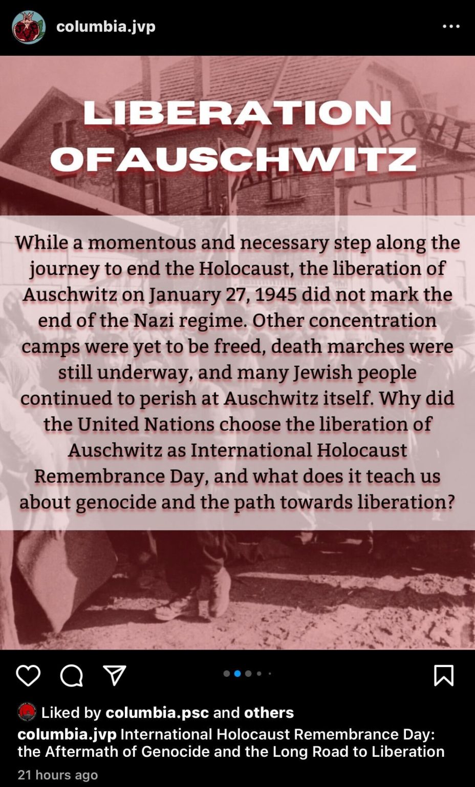 Columbia Student Group Observes Holocaust Remembrance Day—By Noting ...