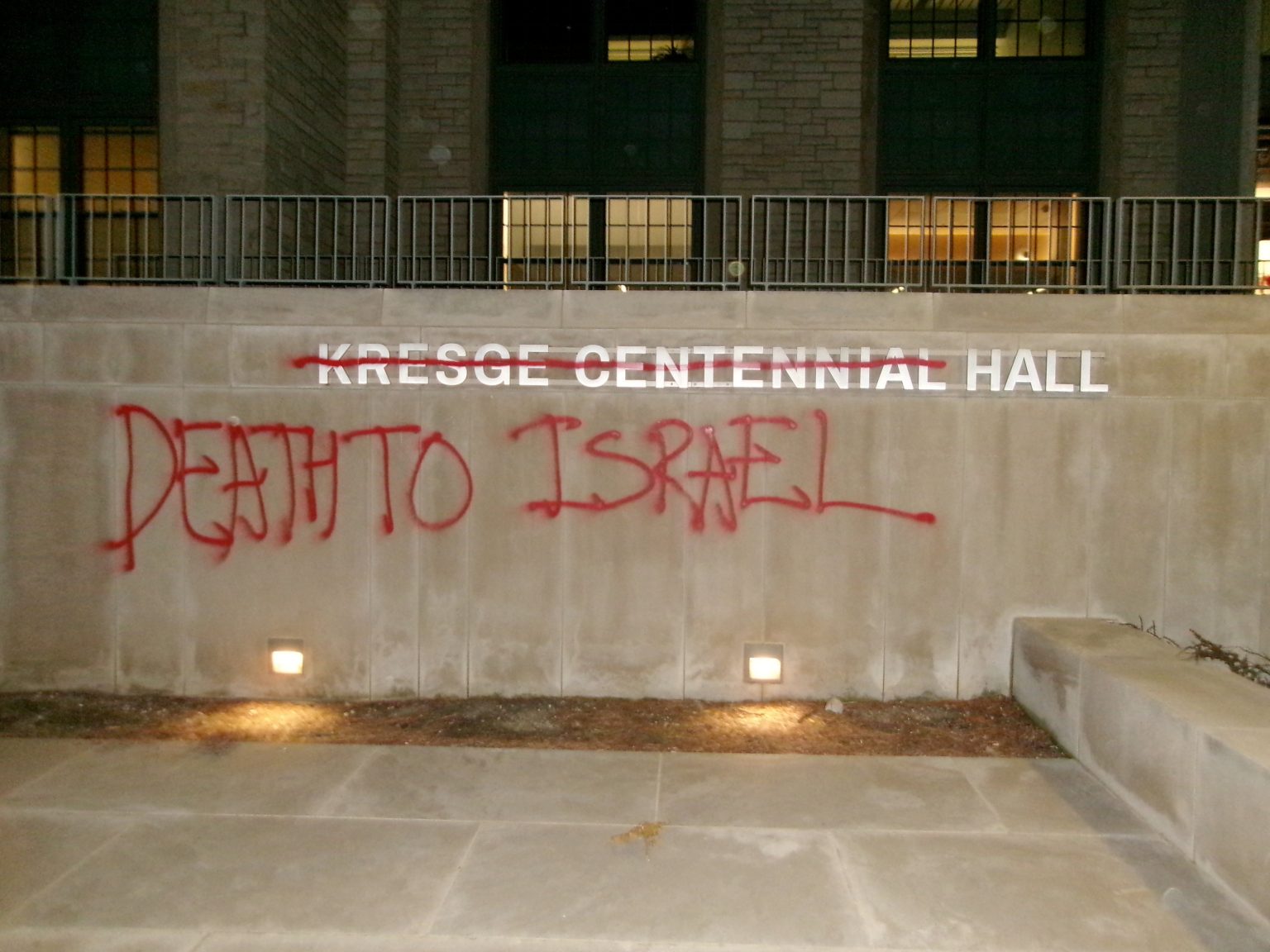 Northwestern Vandals Spray-Paint Hamas Triangles, 'Intifada Now' on ...