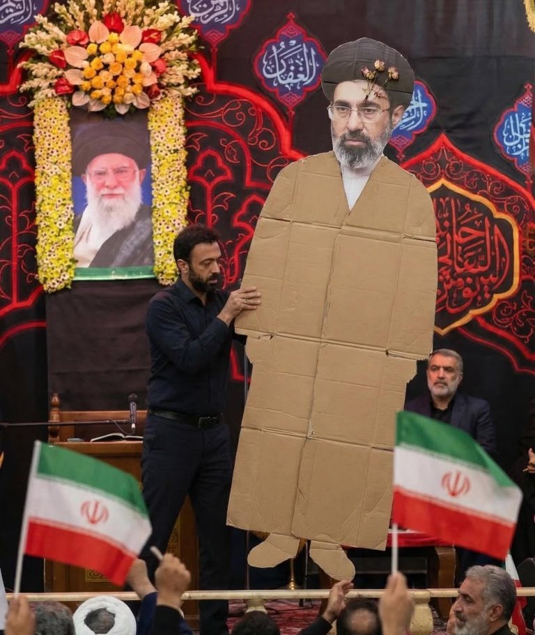Iran Displays Taped-Together Cardboard Cutout of Mojtaba Khamenei as ...